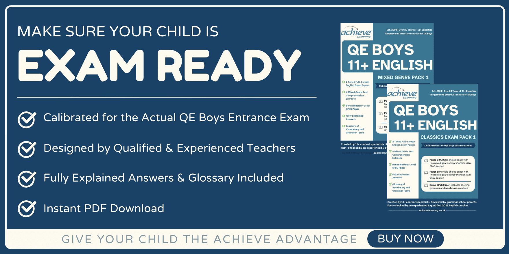 Best 11 Plus English Practice Papers for QE Boys (2025 Guide) - Achieve ...